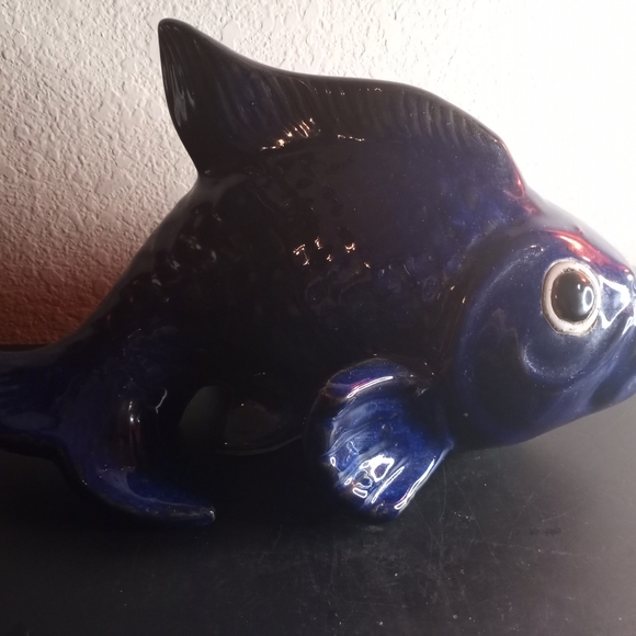 Art | Gorgeous Cobalt Blue Art Studio 12 Ceramic Koi Fish Sculpture ...